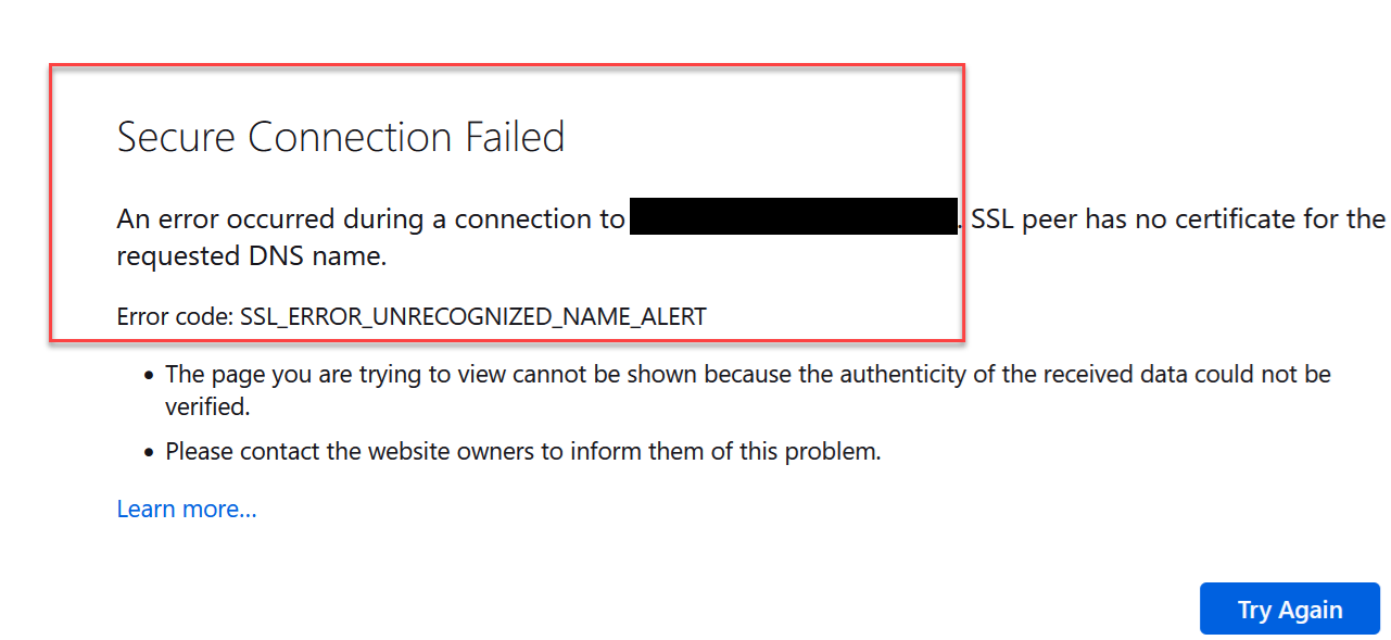 How to fix error: SSL_ERROR_UNRECOGNIZED_NAME_ALERT while browsing a ... How to fix error: SSL_ERROR_UNRECOGNIZED_NAME_ALERT while browsing a ...