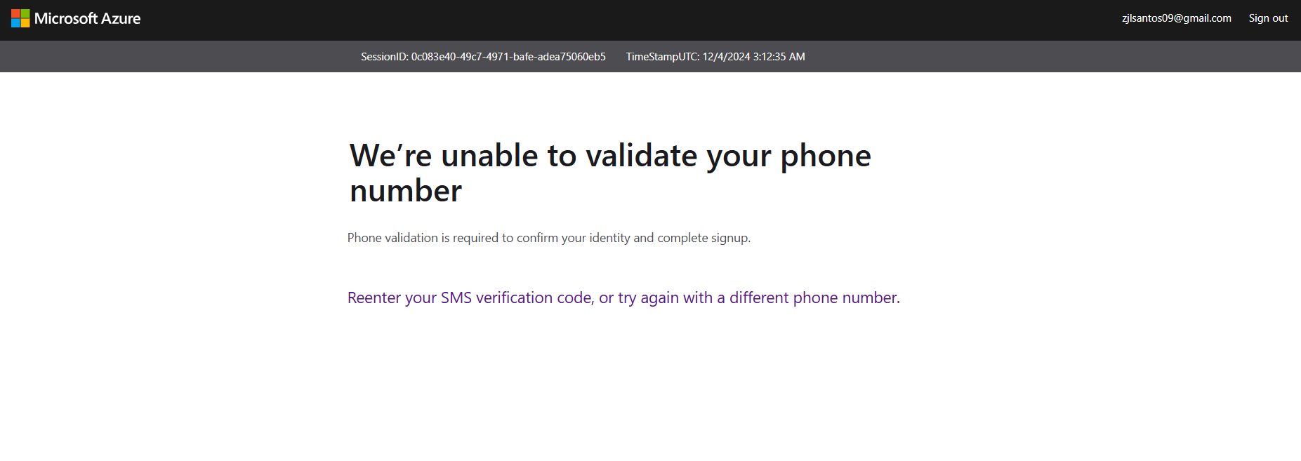 We’re unable to validate your phone number - Microsoft Q&A