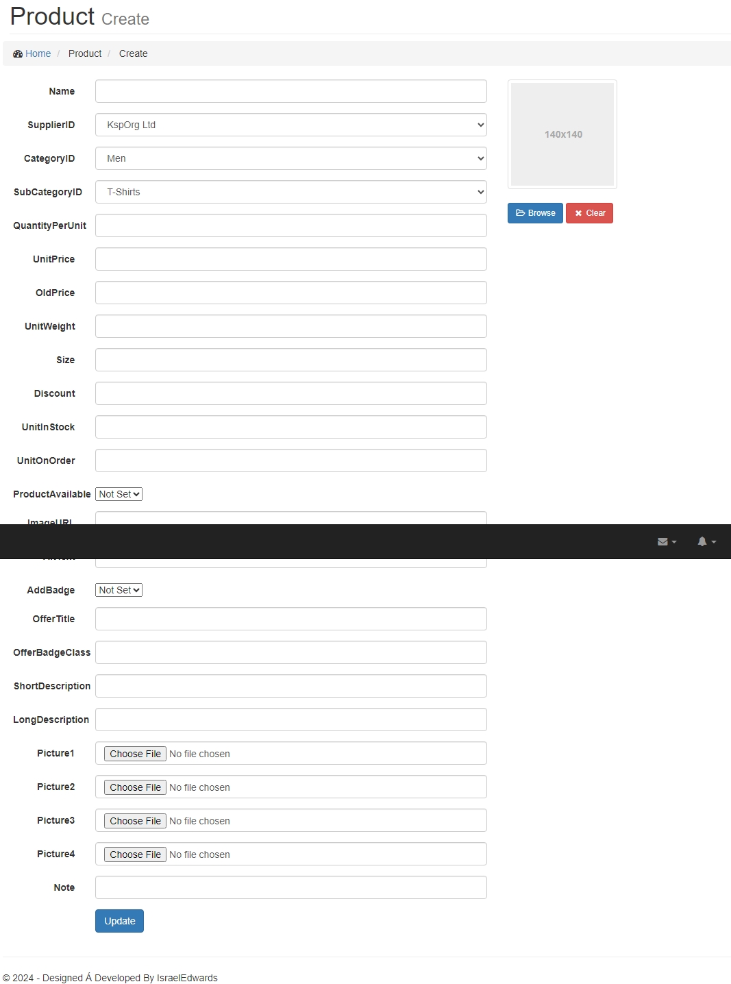 how to save/update image location in a database via .cs controllers ...