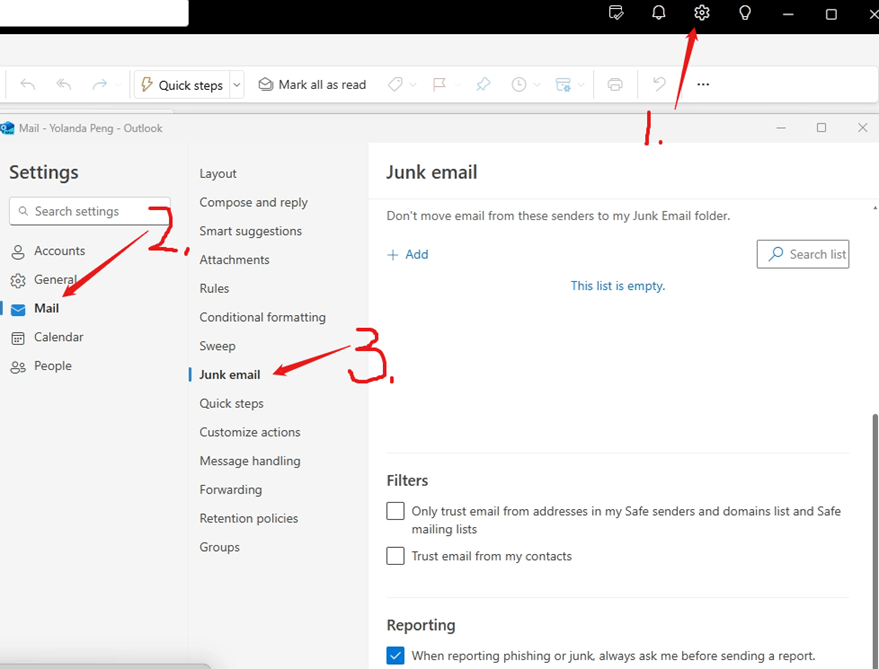 Where is the junk mail feature in New Outlook? - Microsoft Q&A