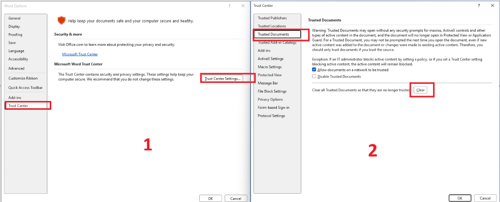 how i can untrust the file - Microsoft Q&A