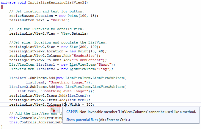 ListView column width does not obey the width setting - Microsoft Q&A ListView column width does not obey the width setting - Microsoft Q&A