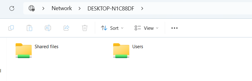 I can see my drive over local shared network but can't access it ...