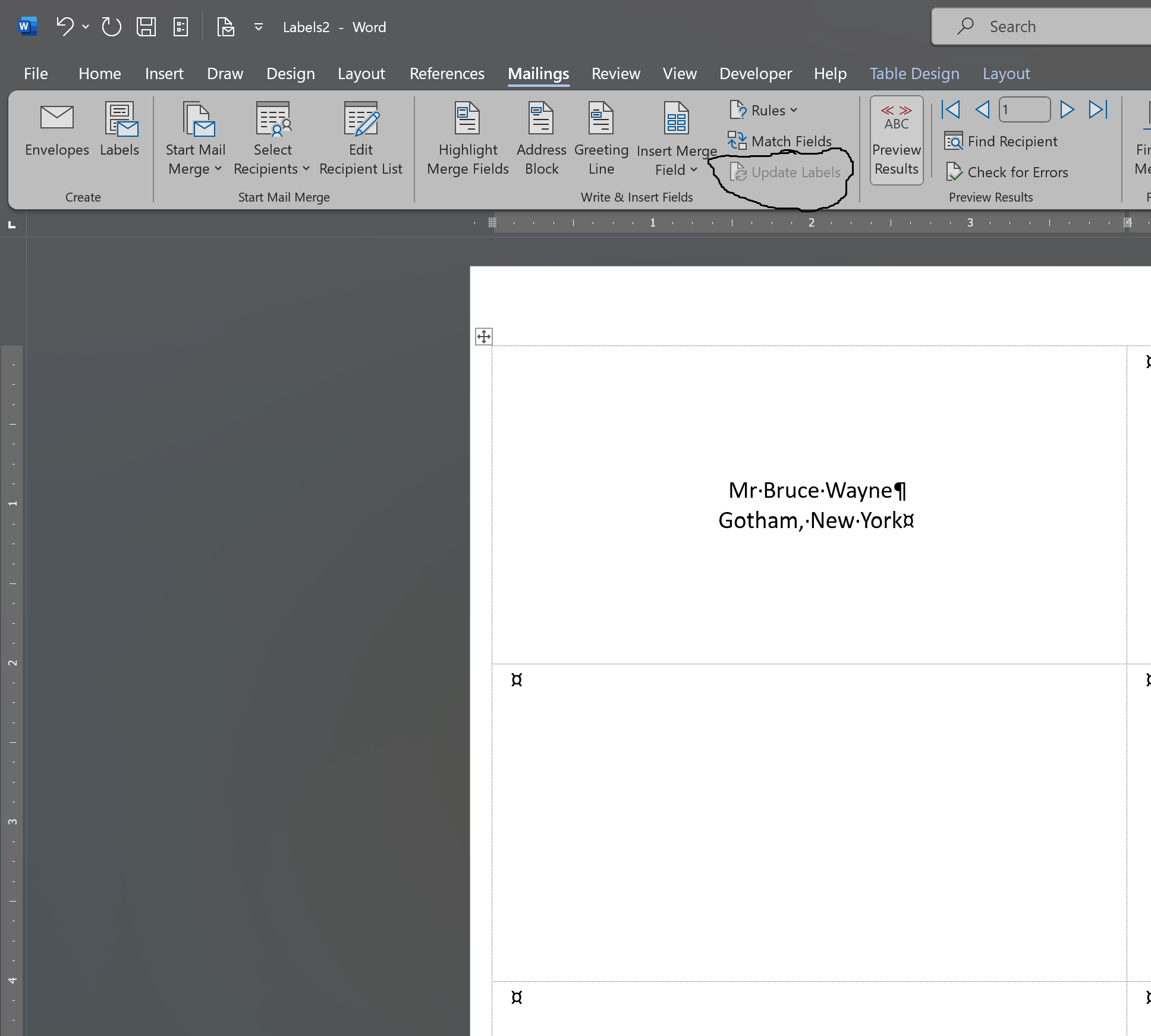 Why is the update labels field grayed out? - Microsoft Q&A