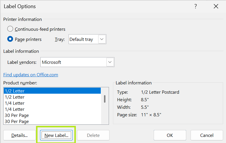 I cannot find the avery 5815 label - Microsoft Q&A