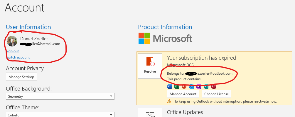 Office 365 "Your subscription has expired" but my subscription is ...