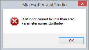 XML Schema explorer error: Startindex cannot be less than zero. Now what? - Microsoft Q&A