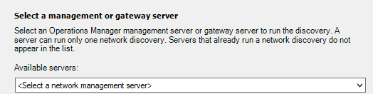 Issue with creating Network discovery rule in SCOM 2019 - Microsoft Q&A
