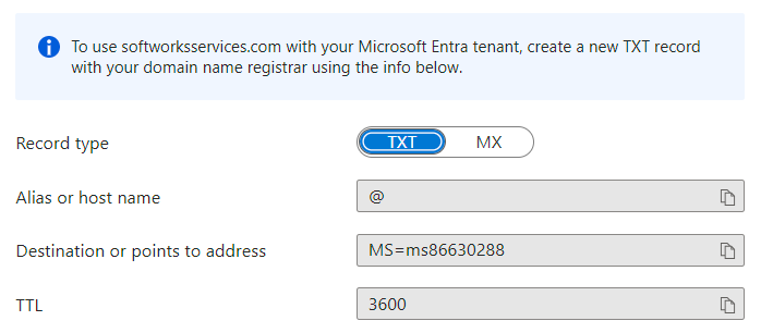 I purchased a custom domain within Azure but am unable to verify it - Microsoft Q&A