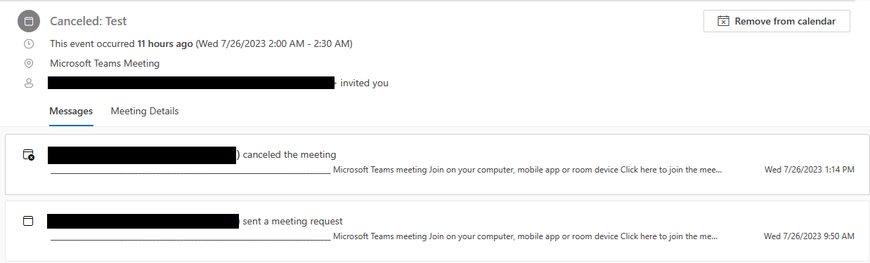 Teams event updates sending to denied invitees - Microsoft Q&A