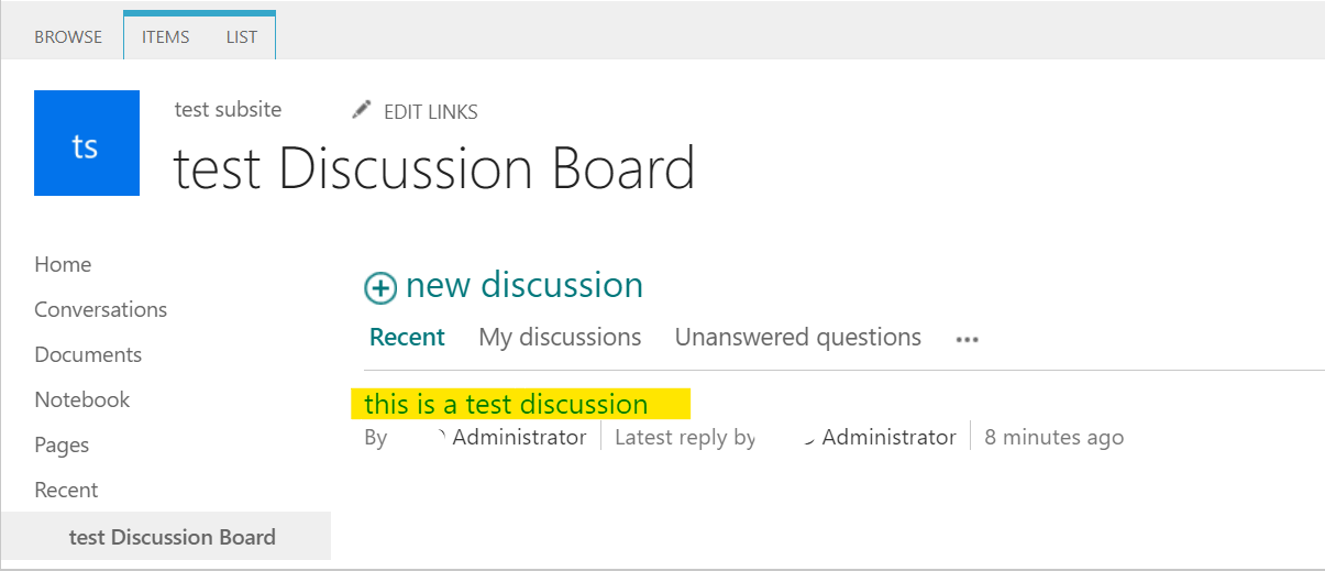 Sharepoint discussion board alerts - Microsoft Q&A