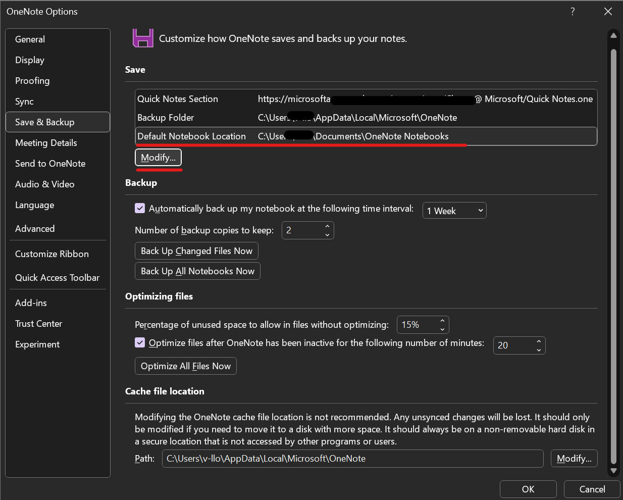 How to change default Notebook for OneNote page creation - Microsoft Q&A