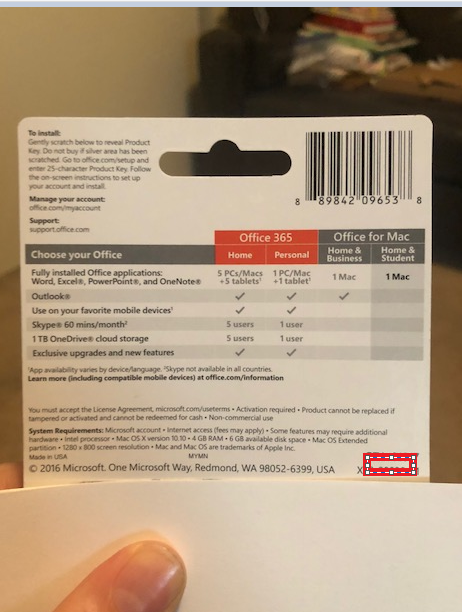Lost MS Office Key Card - Microsoft Q&A