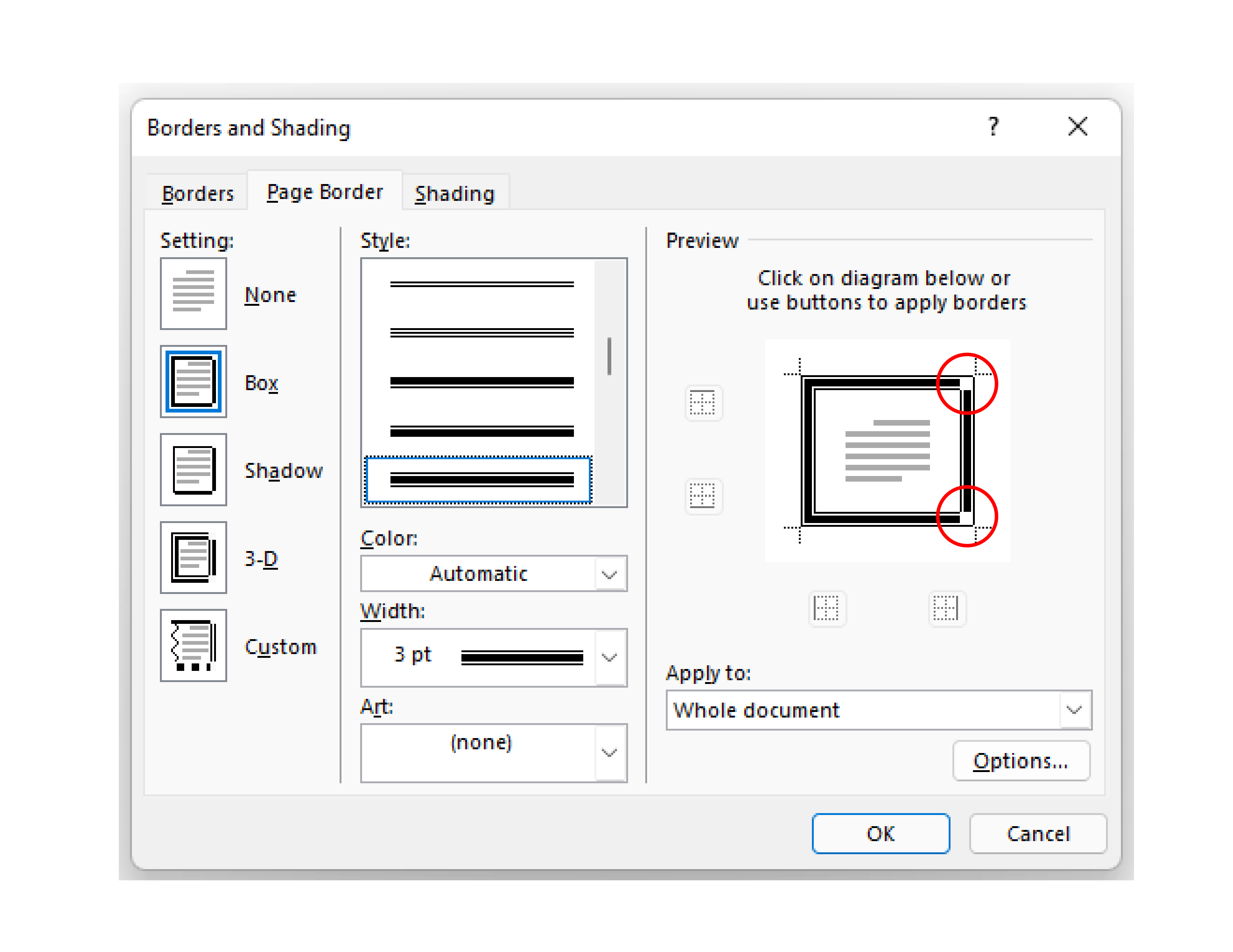 microsoft word strange page border problem!! (Word for Windows ...