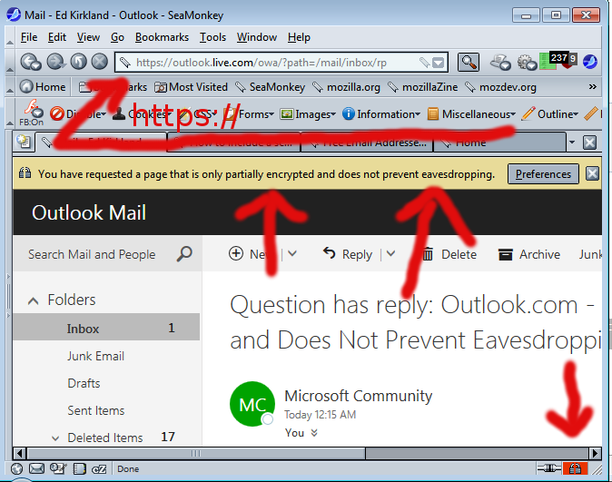 Outlook.com - Only Partially Encrypted and Does Not Prevent ...