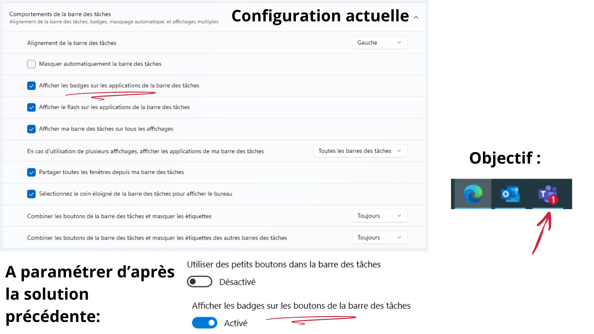 Comment faire apparaitre la pastille / le badge d'activité sur l'icone ...