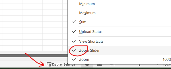 How to get zoom sliderr back on task bar, mistakenly deleted it ...
