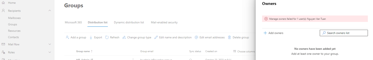 Cannot add Owner to a specific Ownerless group - Microsoft Q&A