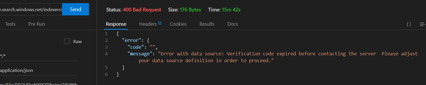 Indexers fails when we try to connects a data source of SharePoint files using Azure Cognitive ...