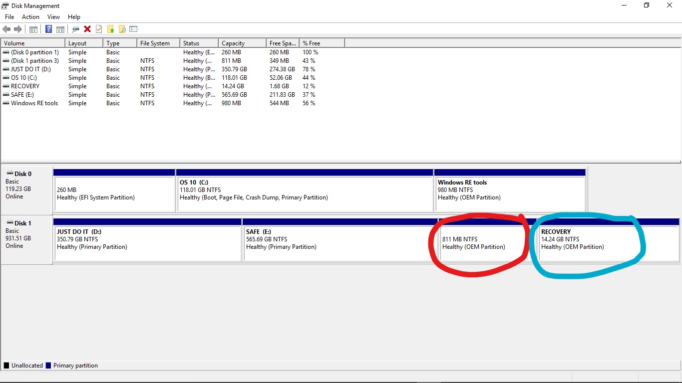 Windows Recovery, OEM partition from past Windows Insider - Microsoft Q&A