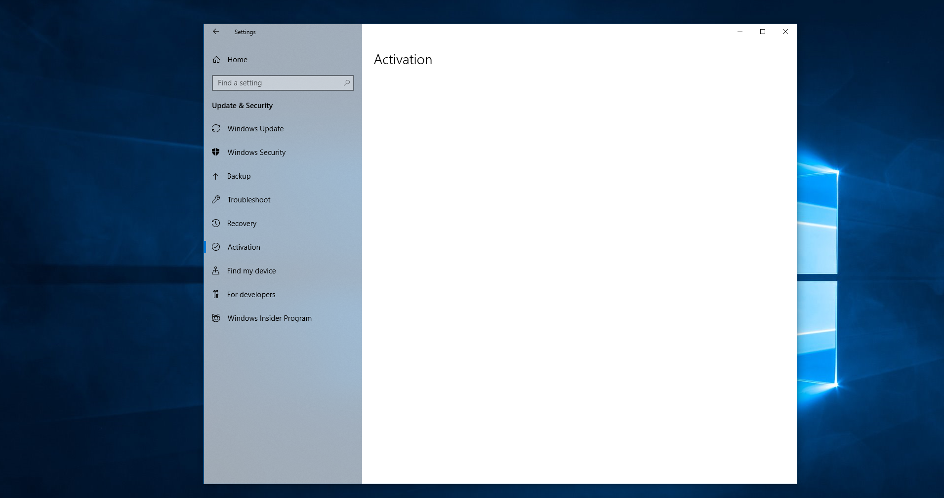 Activation screen blank - Microsoft Q&A