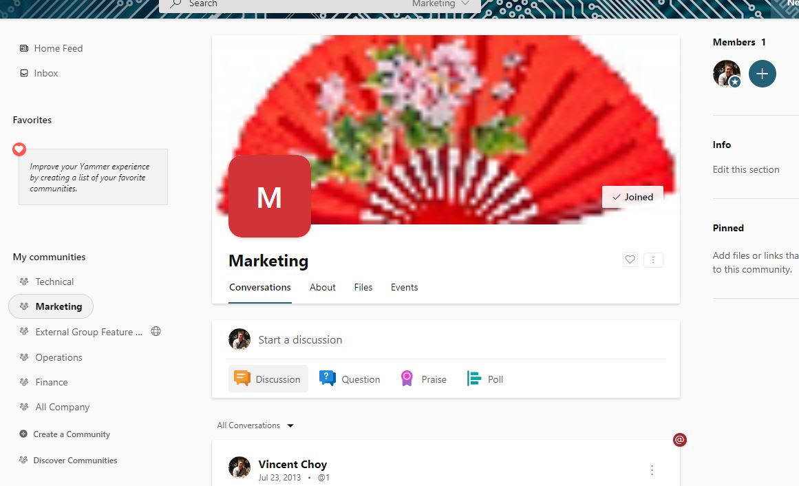 Custom Banner in the top of Yammer pages - Microsoft Q&A
