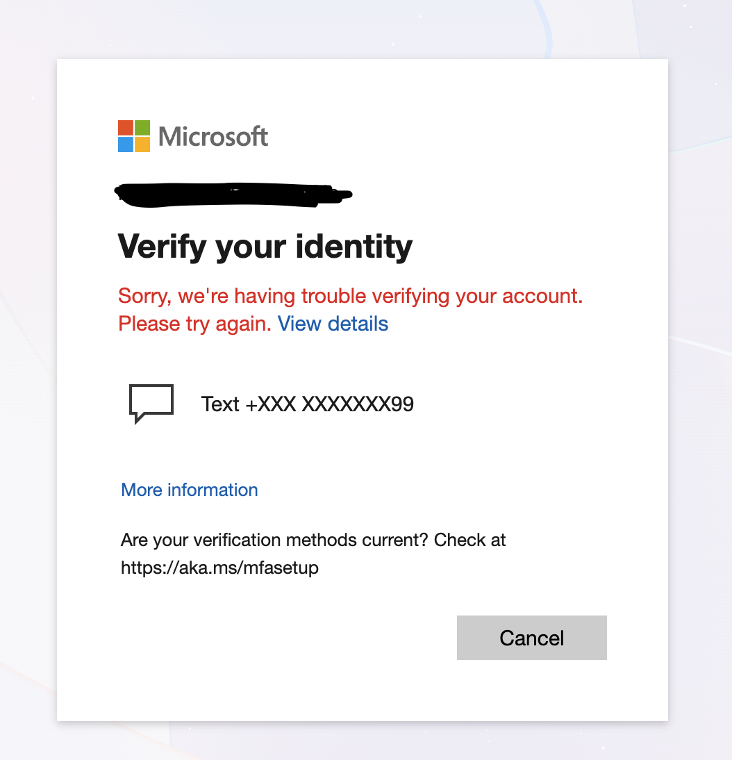 URGENT error on business account login - Sorry, we're having trouble ...