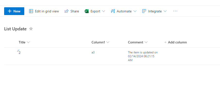 SharePoint list - update status and add comment to item via Power Automate. - Microsoft Q&A
