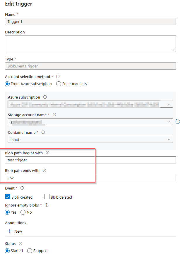 How to make the Azure Synapse blob trigger work? - Microsoft Q&A