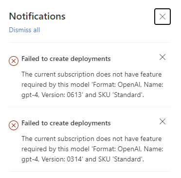 The current subscription does not have feature required by GPT-4 - Microsoft Q&A