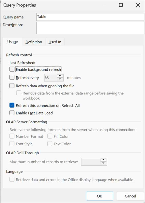 Excel(MS 365 2507) failed to refresh data from MS SQL in a loaded sheet - Microsoft Q&A