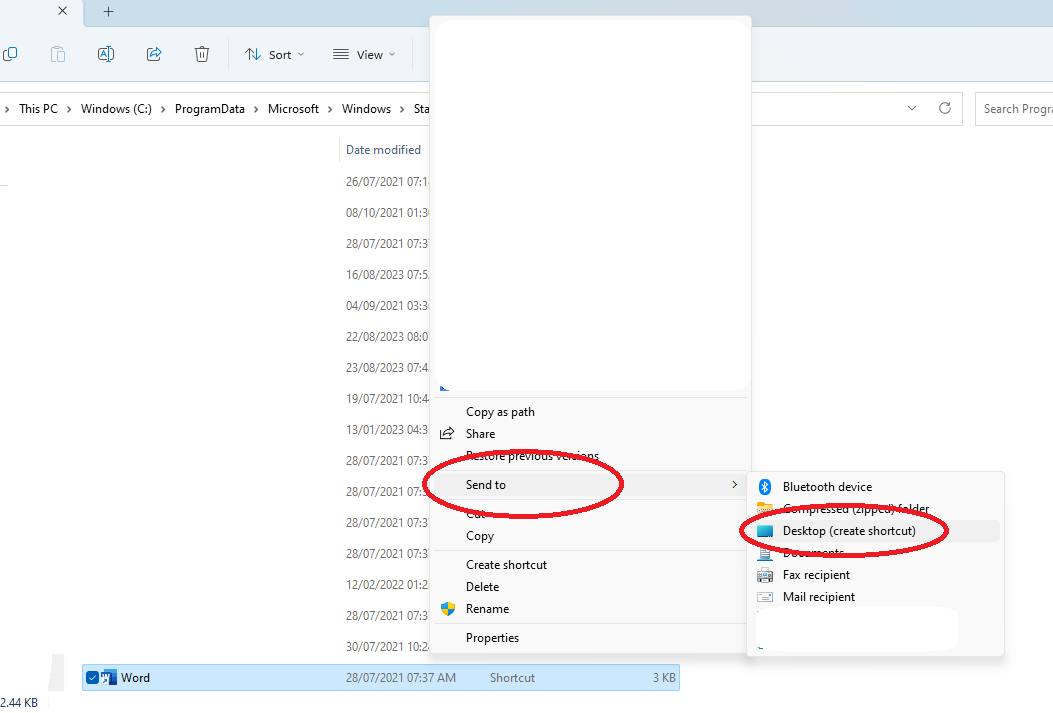PLEASE - i want a word icon on my desktop win11 and 365 personal ...