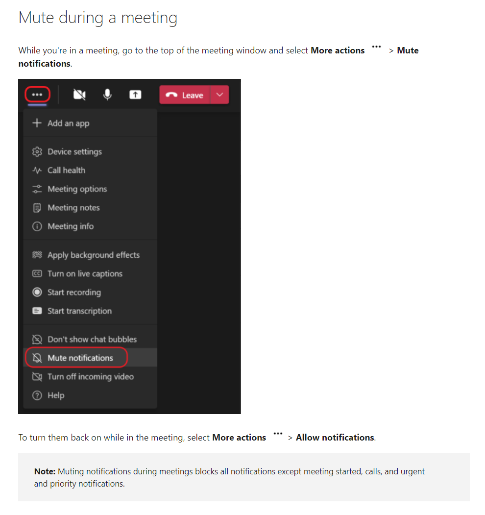 Popup notification in Teams' Meeting - Microsoft Q&A