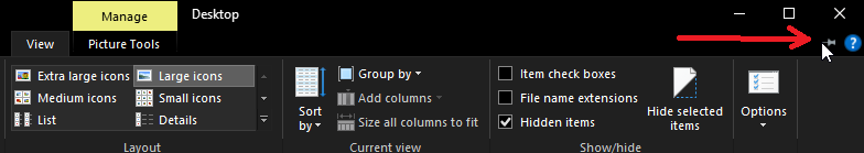 File Explorer hiding items under ribbon - Microsoft Q&A