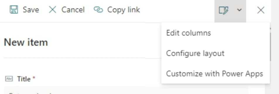 (Edit columns, Configure layout) is missing in Sharepoint online List recently - Microsoft Q&A