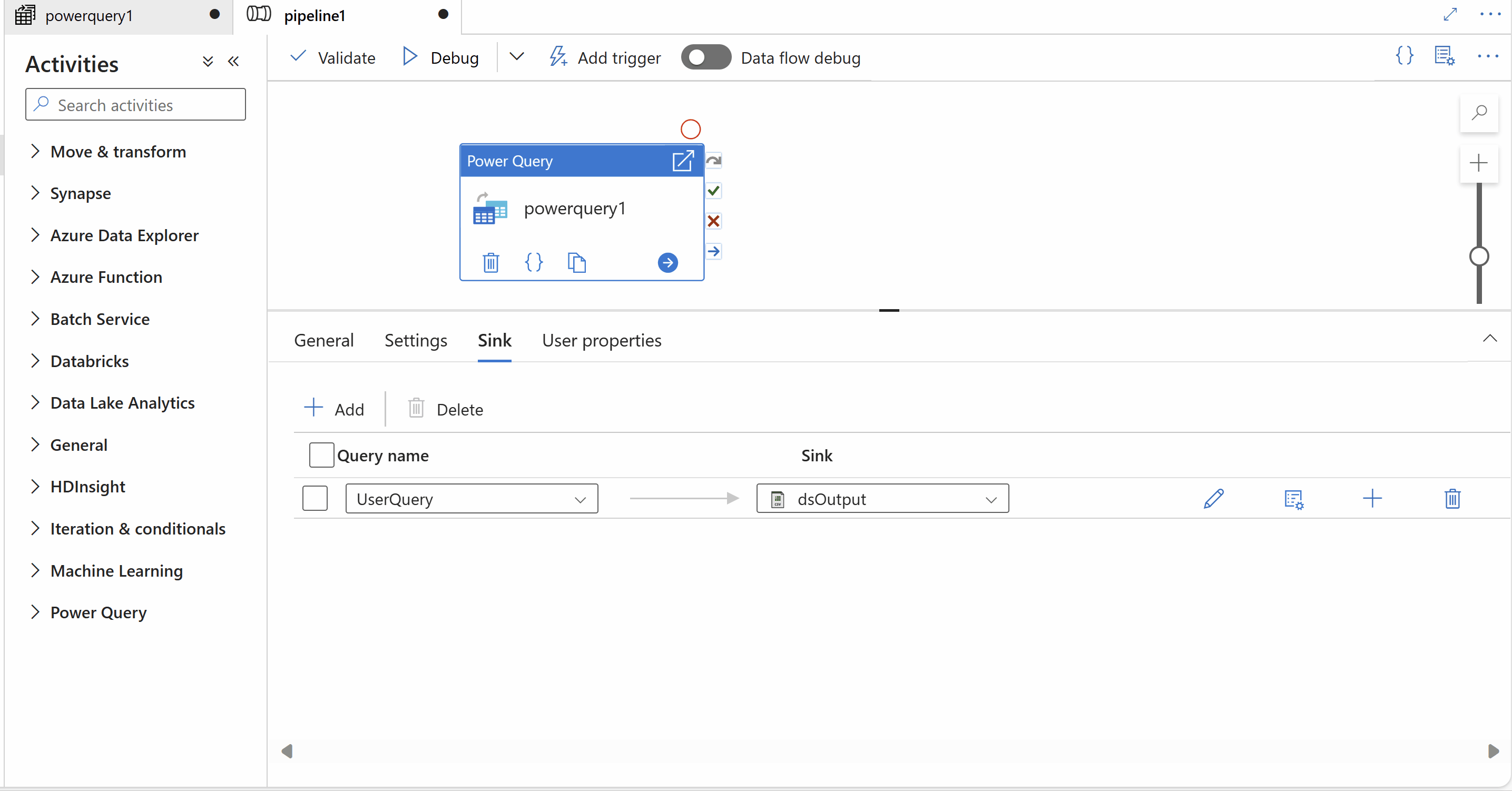 Naming dinamically the sink file for a Power Query transformation - Microsoft Q&A
