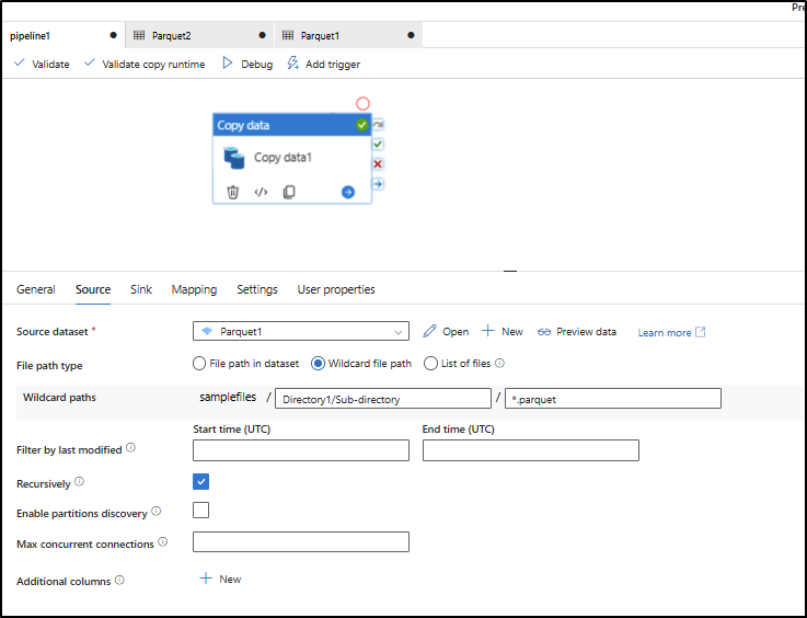 Partitioned parquet file into an Azure Database - Microsoft Q&A