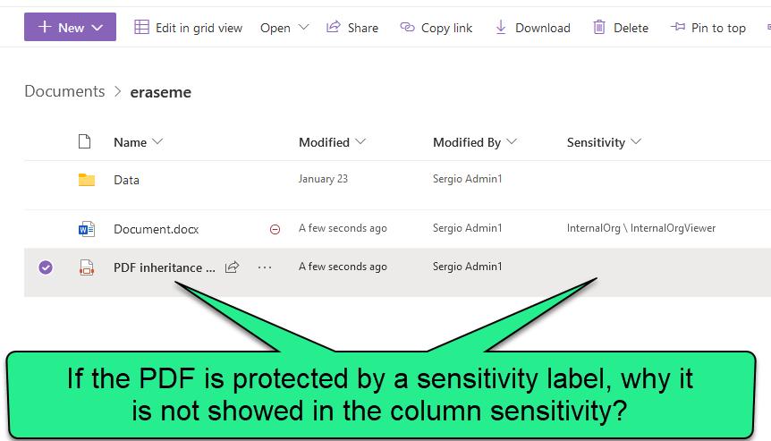 Sharepoint Online doesn't show sensitivity labels in the column ...