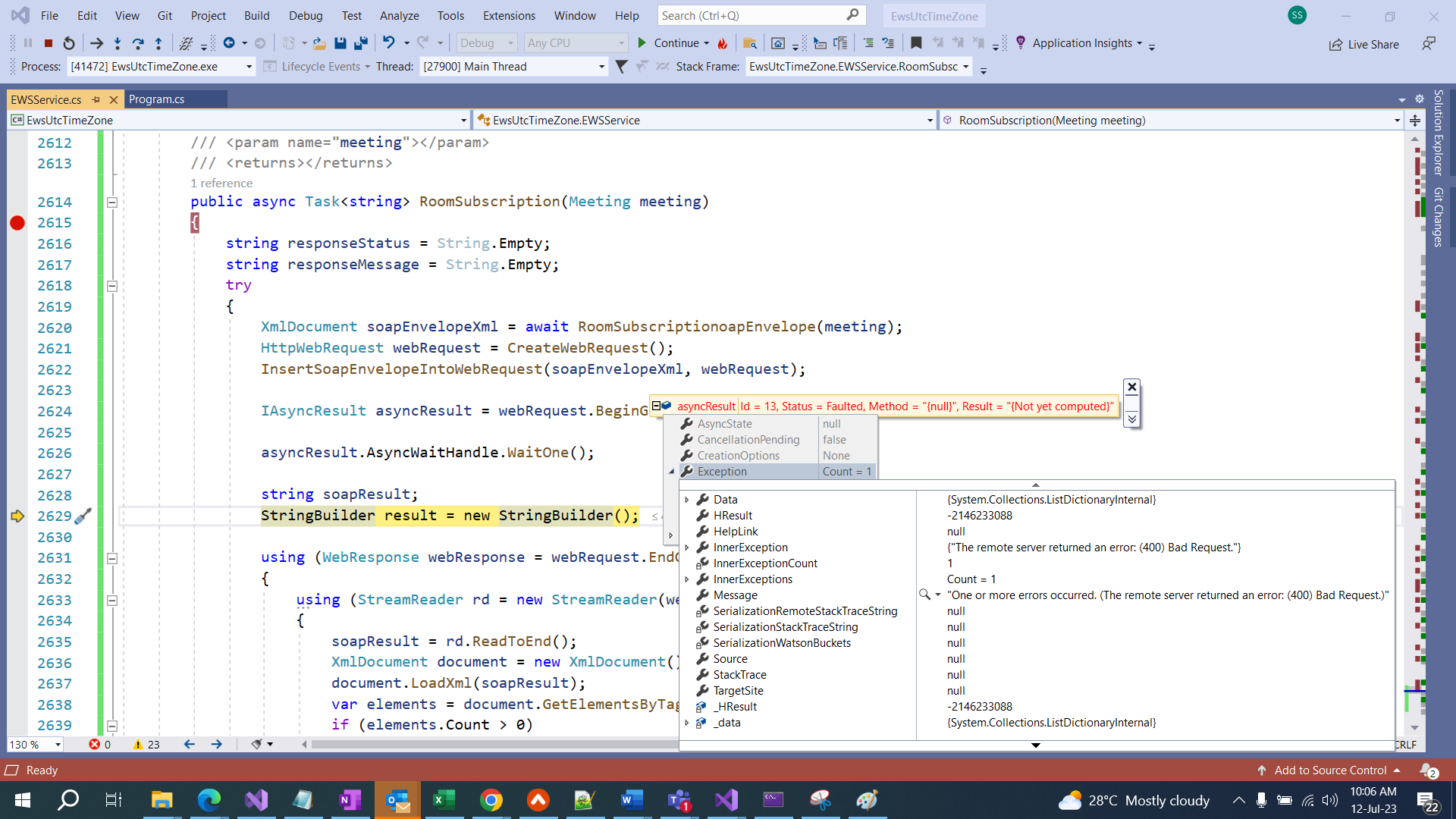 Exchange Web Services EWS "PullSubscriptionRequest" produces a 500 ...