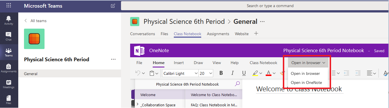Class Notebook in Teams - Microsoft Q&A