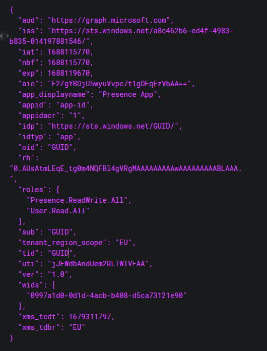 Get presence returns forbiddne. set presence works fine - Microsoft Q&A