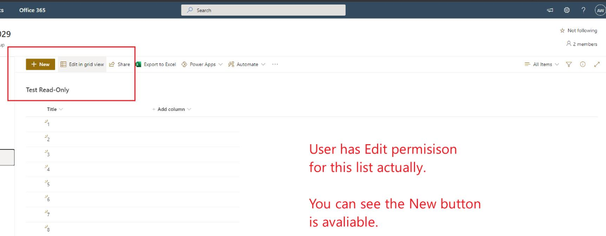 Setting up a read only list view on Moderm SharePoint pages - Microsoft Q&A