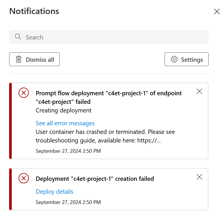 Prompt flow - Tool load failed in 'formatRewriteIntentInputs ...