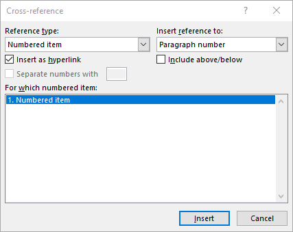 Referencing numbering in Word Outline - Microsoft Q&A