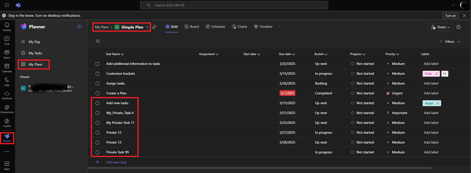 Planner will not save tasks that are moved to another plan - Microsoft Q&A
