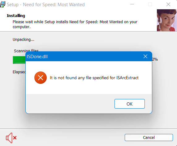 IsArcExtract error, something with isdone.dll file while installing game on win 11 - Microsoft Q&A