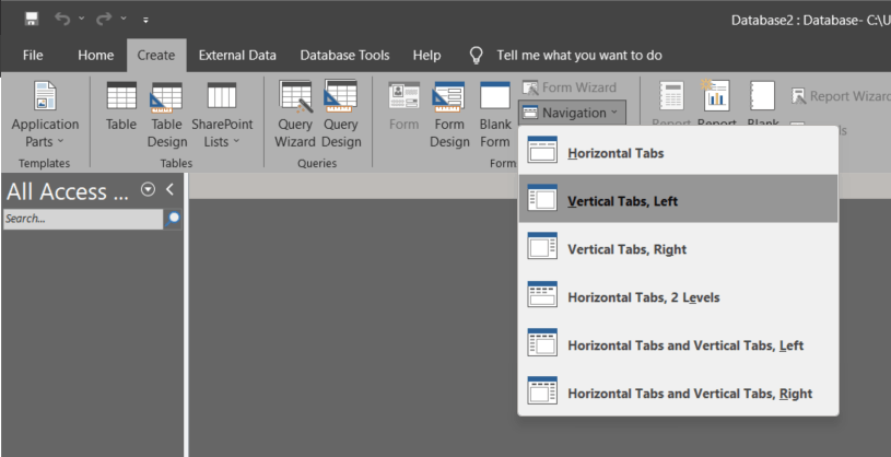 access 2019 forms with tabs control - Microsoft Q&A