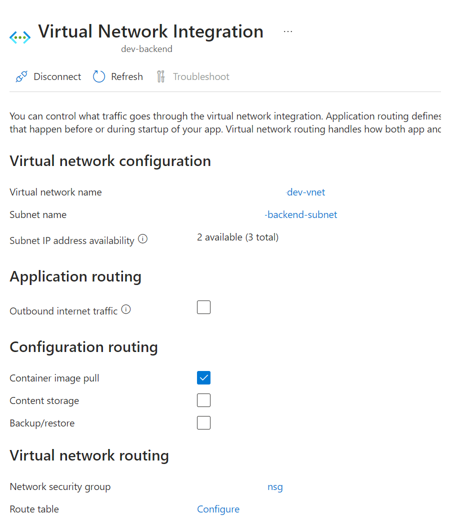 unauthorized webapp vnet integrated and container registry with private endpoint - Microsoft Q&A