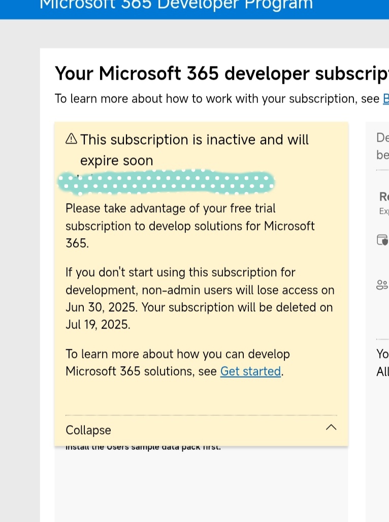 My Microsoft 365 E5 Developer Subscription Is Expiring Soon – Request for Renewal - Microsoft Q&A