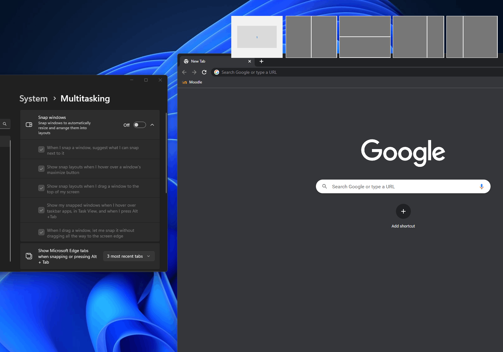 How can I get rid of this windows layout popup when dragging a window ...